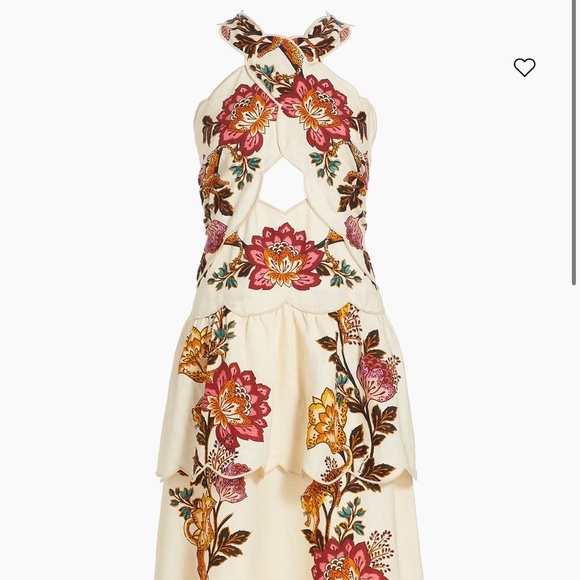 FARM Rio | Dresses | Farm Rio Linenblend Cutout Mididress | Poshmark